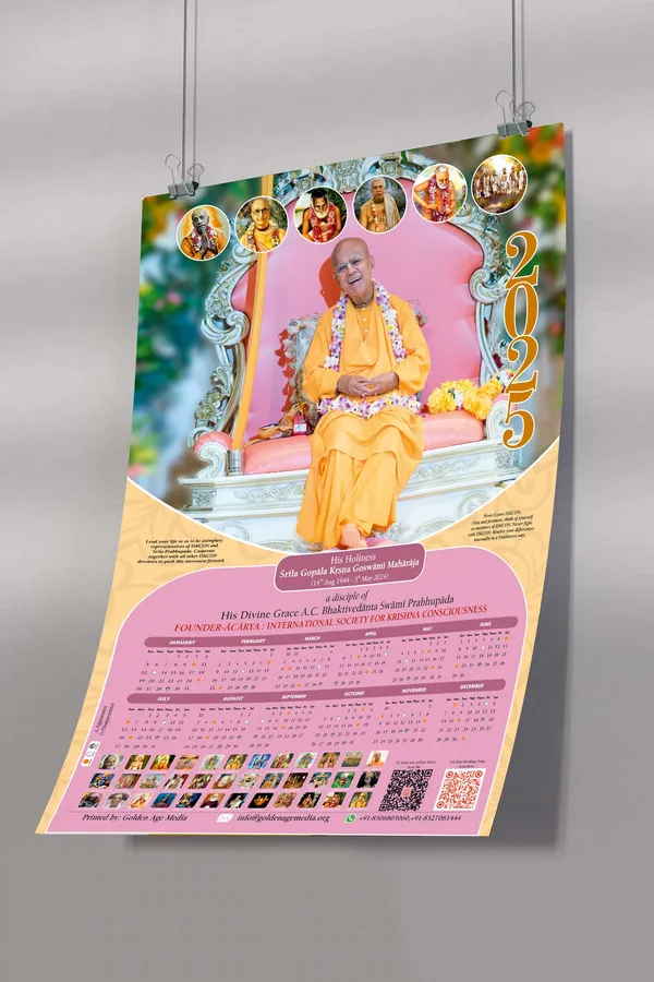 ISKCON Aarti Calendar 2025 (Hindi Version) – Golden Age Media